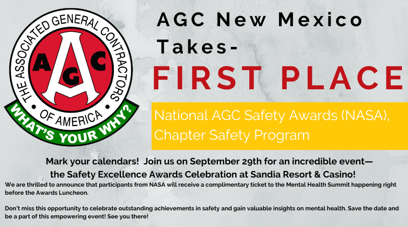 AGC New Mexico takes 1st Place in the National AGC Safety Awards (NASA), Chapter Safety Program ...